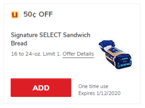Signature SELECT Sandwich Bread Just $.99 a Loaf at Safeway - Super Safeway