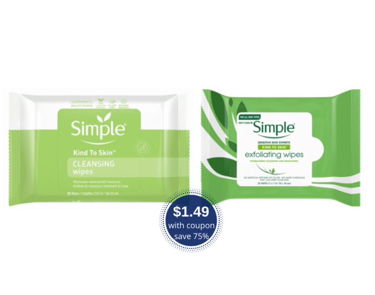 Simple Makeup Wipes Just $1.49 at Safeway - Super Safeway