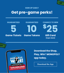 Shop, Play, & Win Monopoly Starts March 3rd - Register NOW for Prizes ...